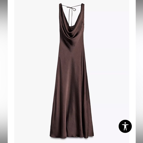 Zara | Dresses | Zara Chocolate Brown Backless Dress | Poshmark